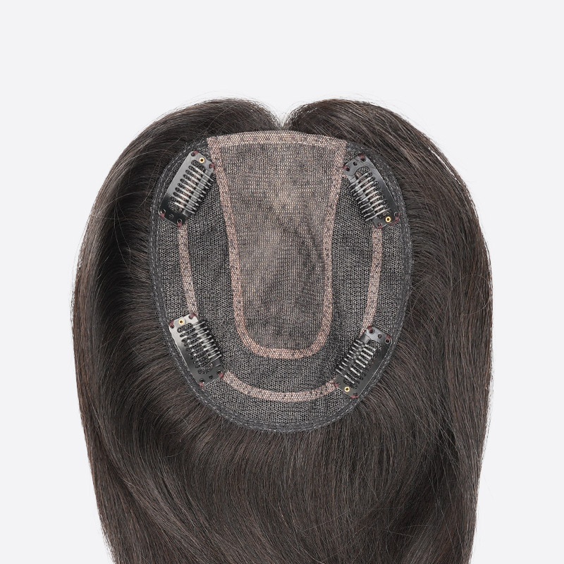 Human Hair Topper Silk Base | Crown Lace Hair Topper | Bono Hair