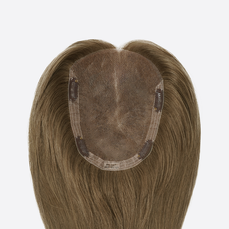Maddy Women's Hair Replacement System | Human Hair Topper Hand-Tied ...